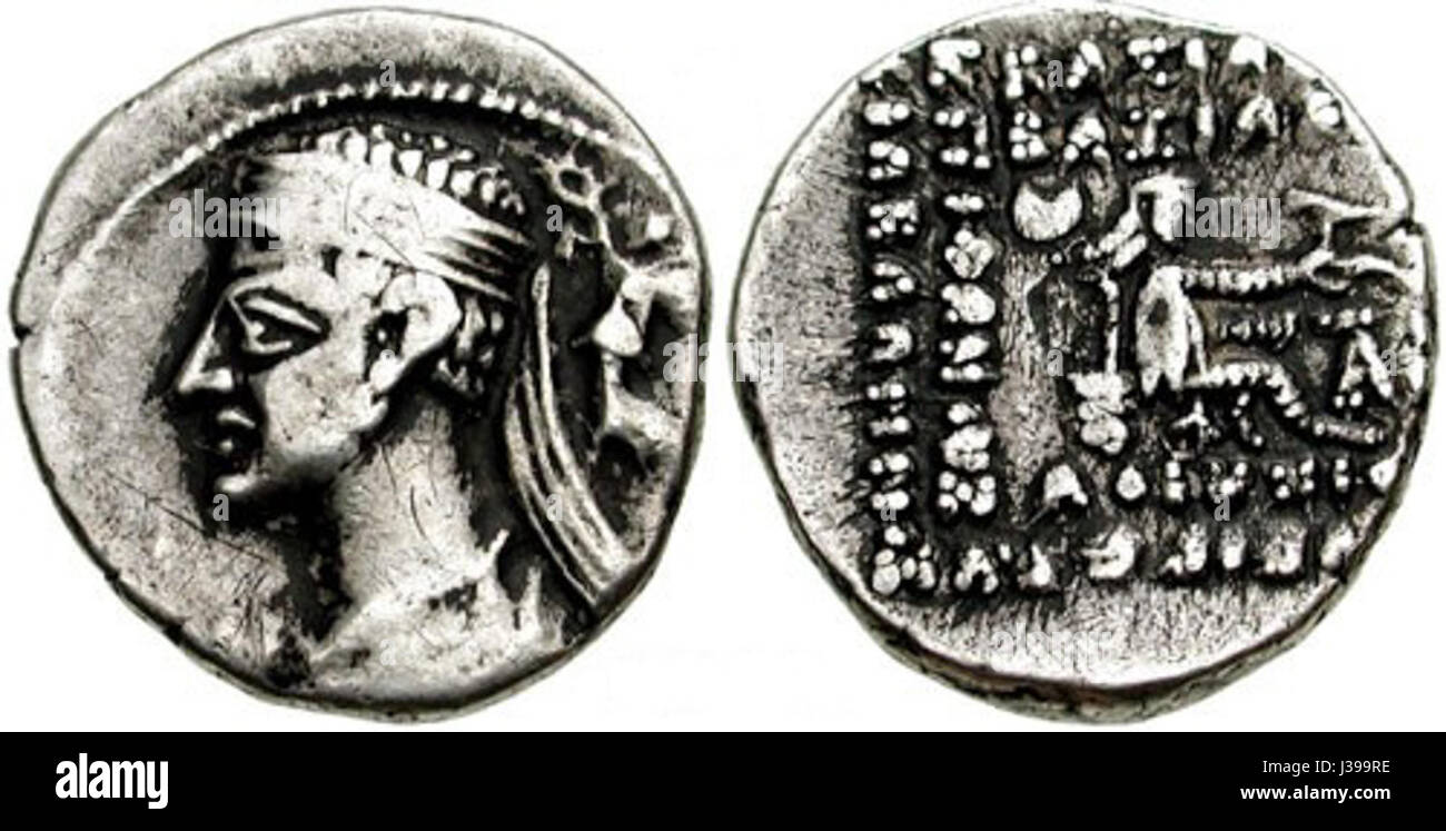 This coin is attributed to Pacorus I, the king of Parthia, who ruled ...