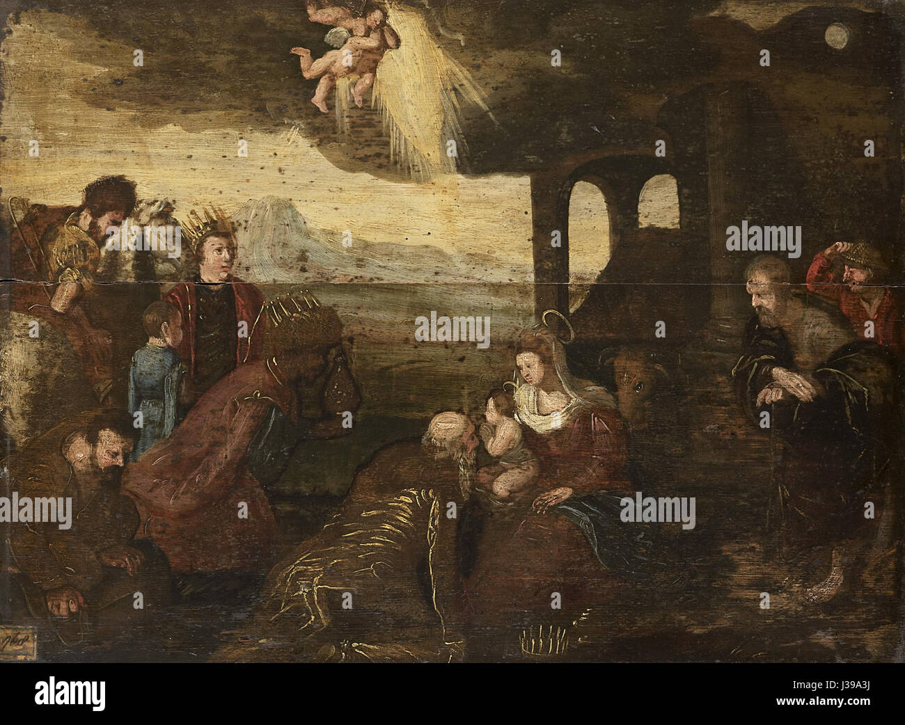 This artwork titled 'De aanbidding der koningen' is housed in the ...