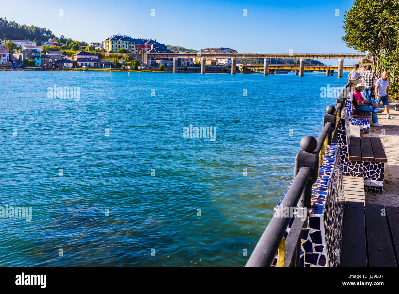 Navia river. Navia, Principality of Asturias, Spain, Europe Stock Photo ...