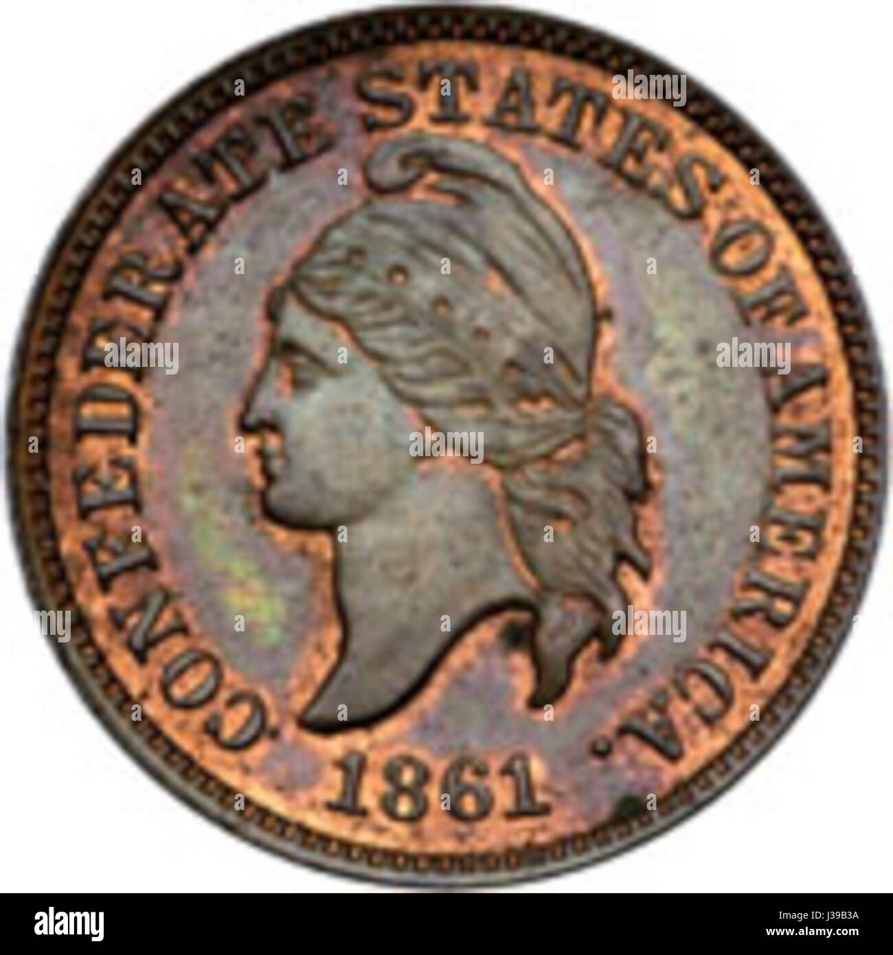 This refers to a Confederate cent restrike, a reproduction or reissue ...