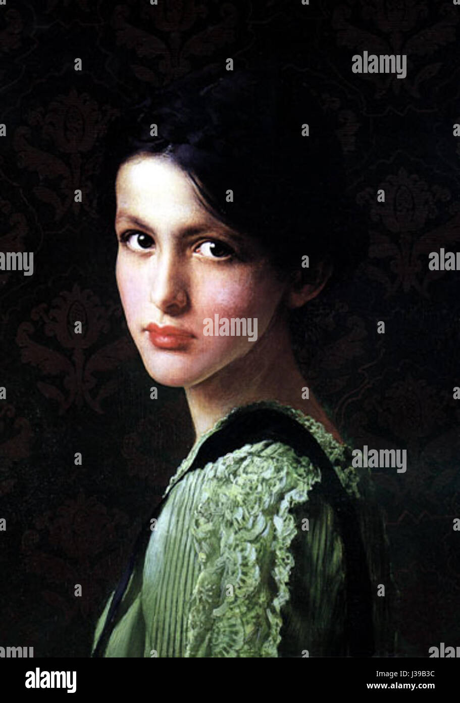 Corcos Donna is a painting by Italian artist Teodoro Corcos, known for ...