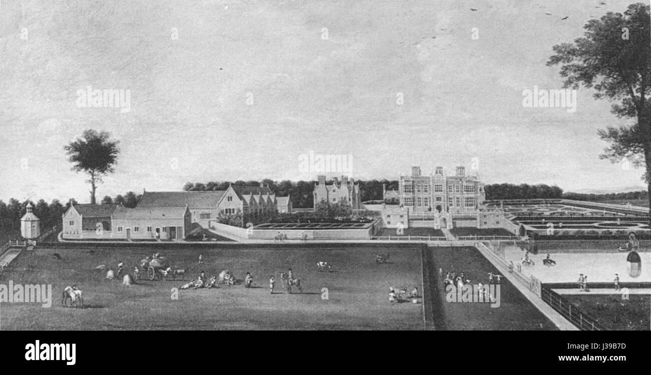 Crewe Hall c.1710 Stock Photo - Alamy