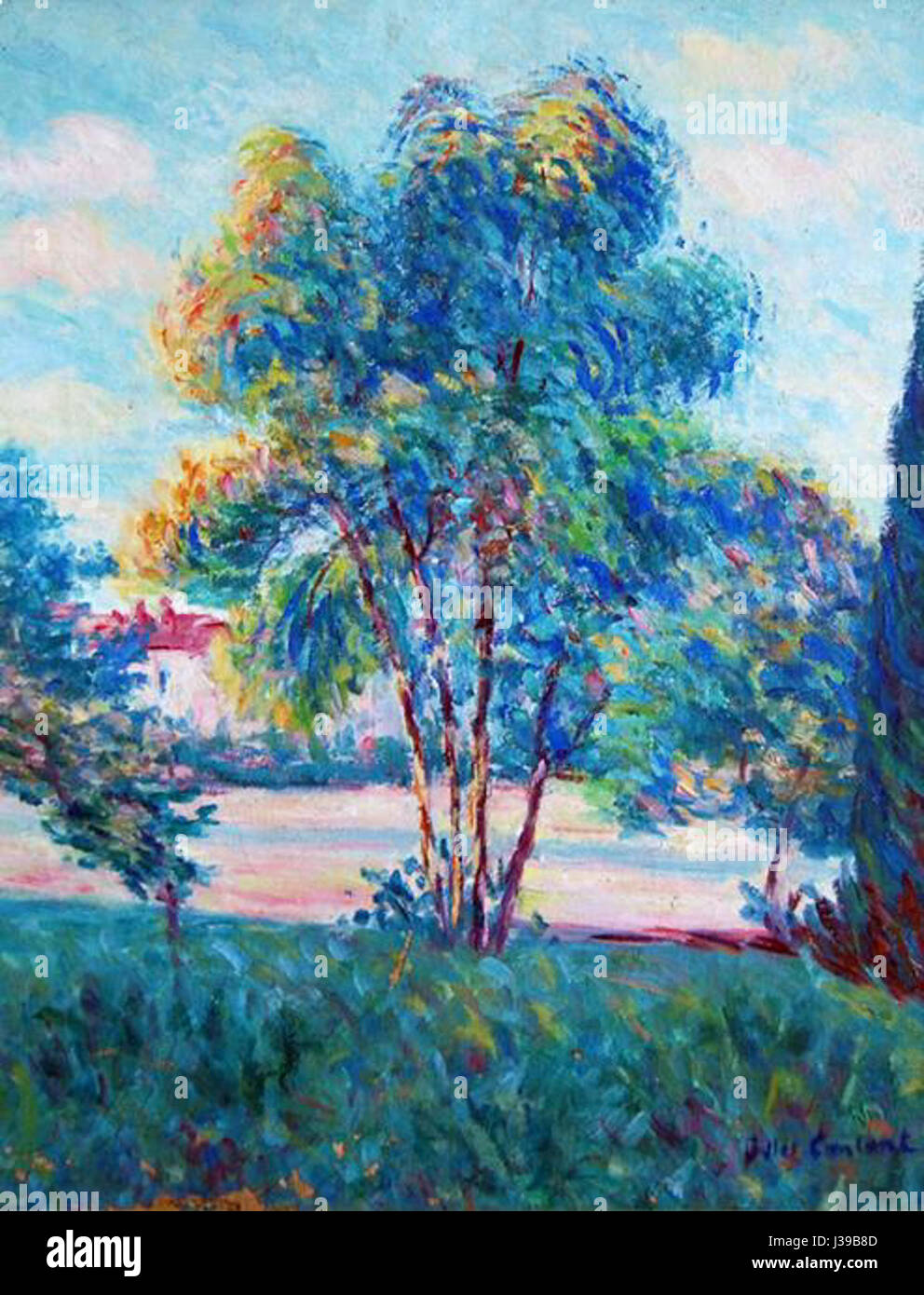 Barn, landscape, oil painting hi-res stock photography and images - Alamy