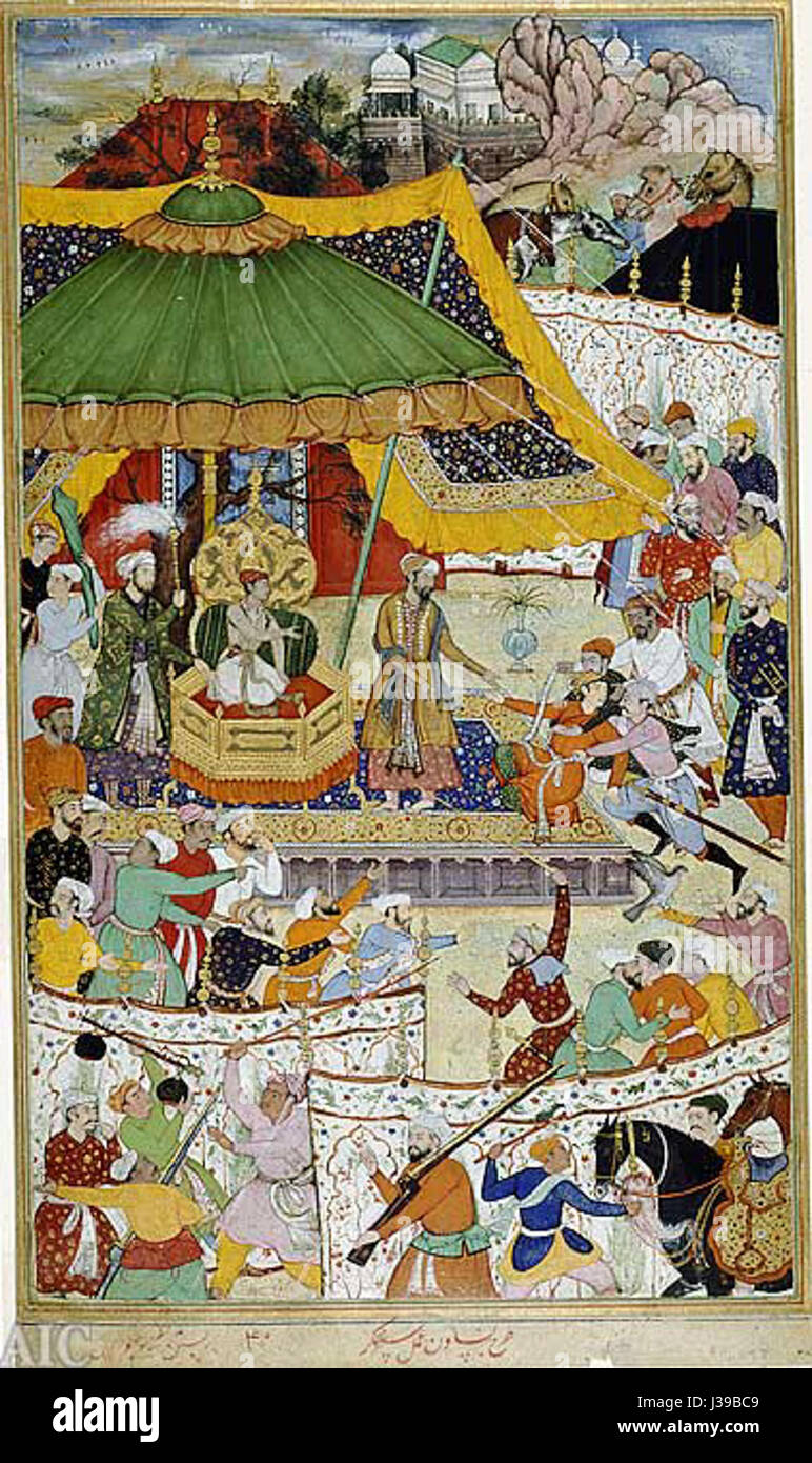 Akbar painting akbarnama hi-res stock photography and images - Alamy