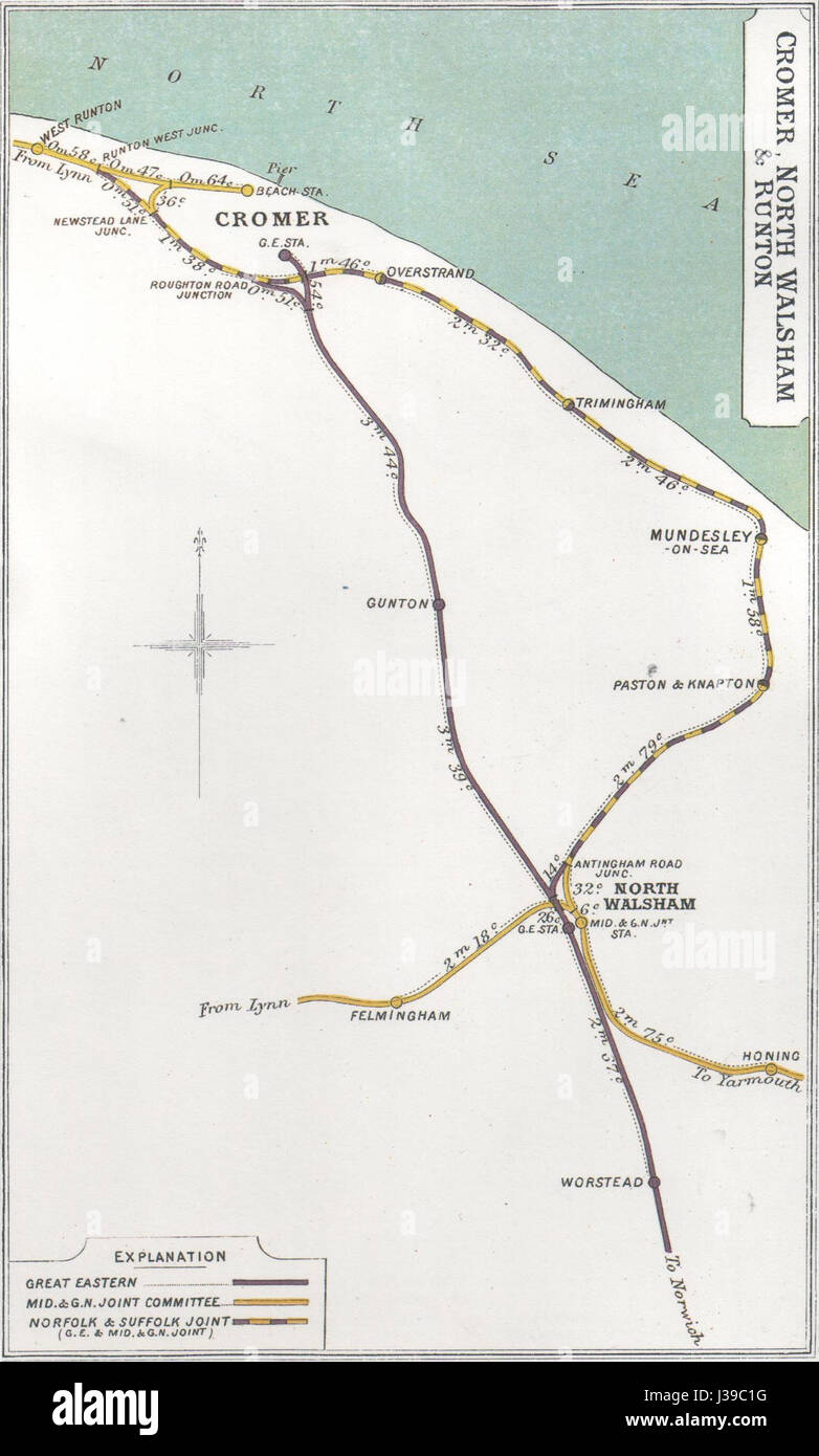 Map of north walsham hi-res stock photography and images - Alamy