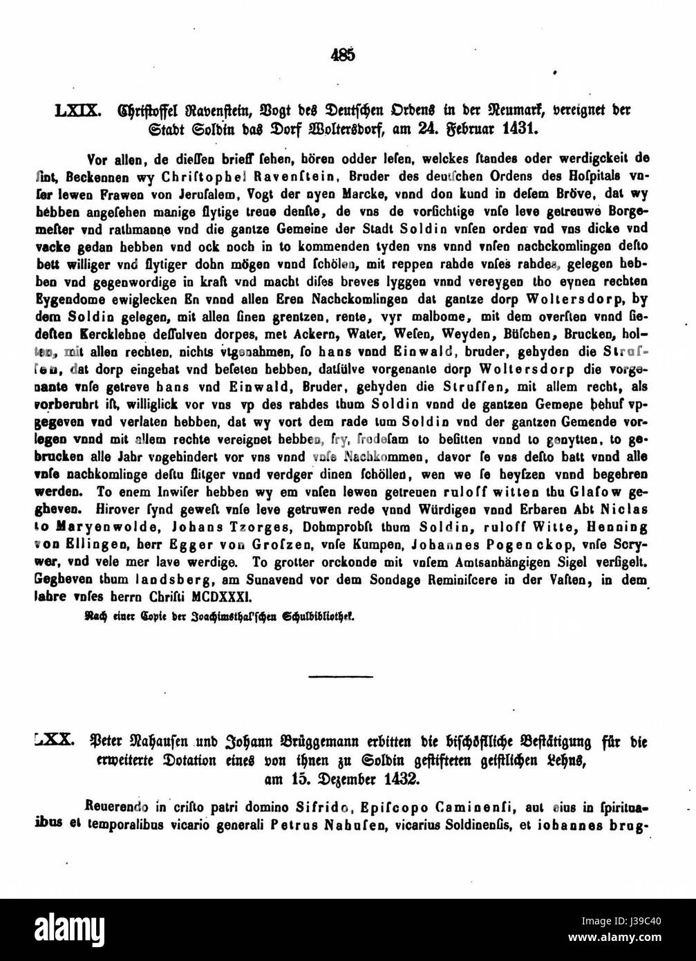 The title 'DE CDB 1 18 485' likely refers to a document or archival reference, possibly related ...