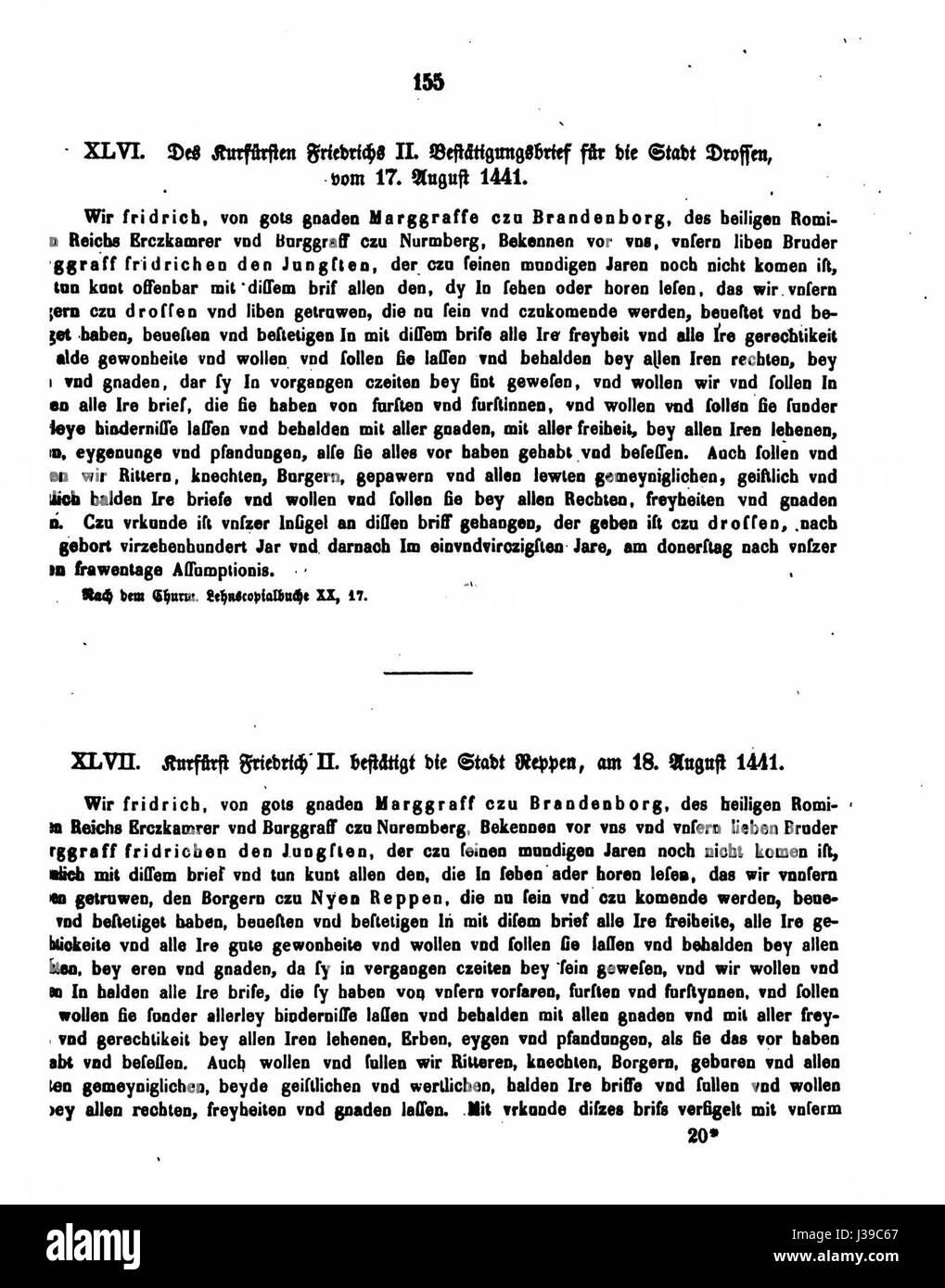 This entry refers to a specific document or record, likely cataloged as 'DE CDB 1 19 155,' part ...