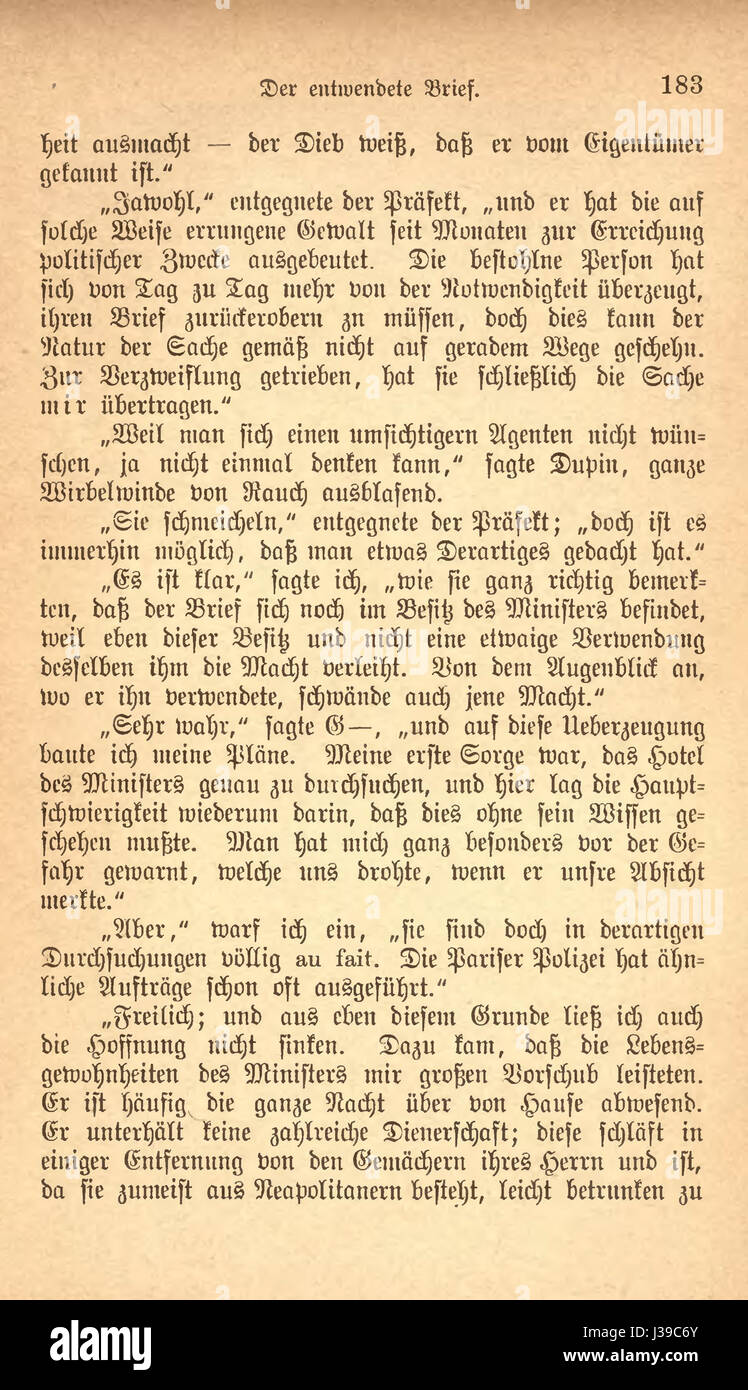 DE Poe Seltsame Geschichten 183 Stock Photo - Alamy