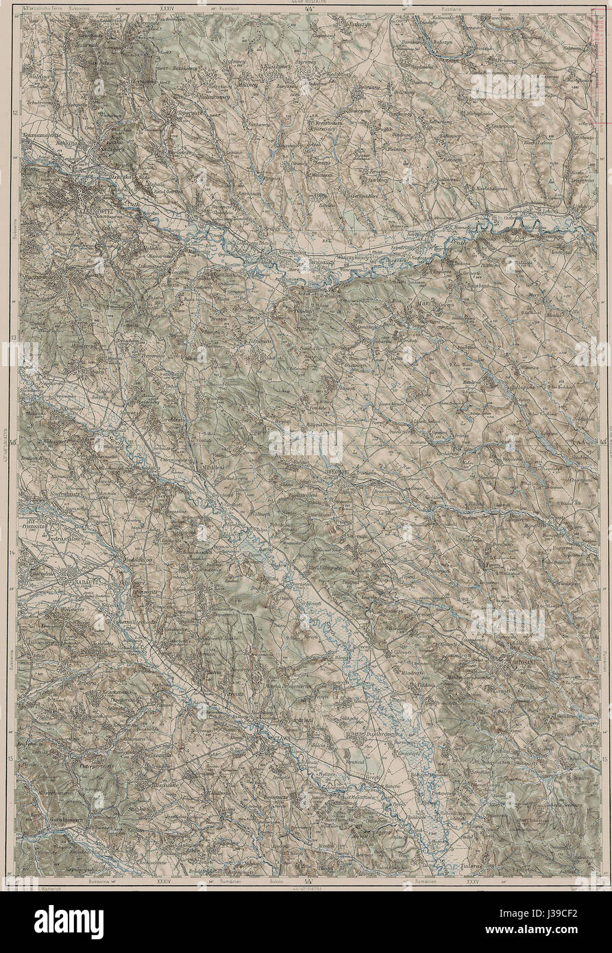 Vintage czernowitz map hi-res stock photography and images - Alamy