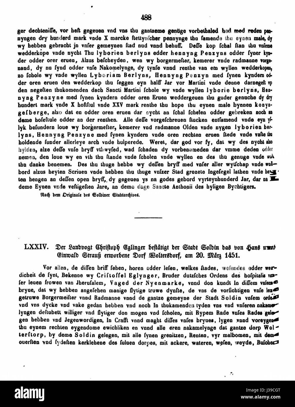 This is a reference to a catalog entry, DE CDB 1 18 488, which could pertain to an archive ...