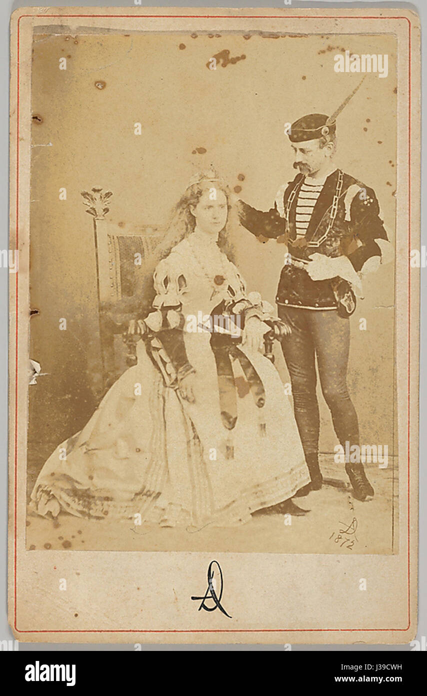 David Maitland Armstrong and Helen Neilson Armstrong are photographed ...