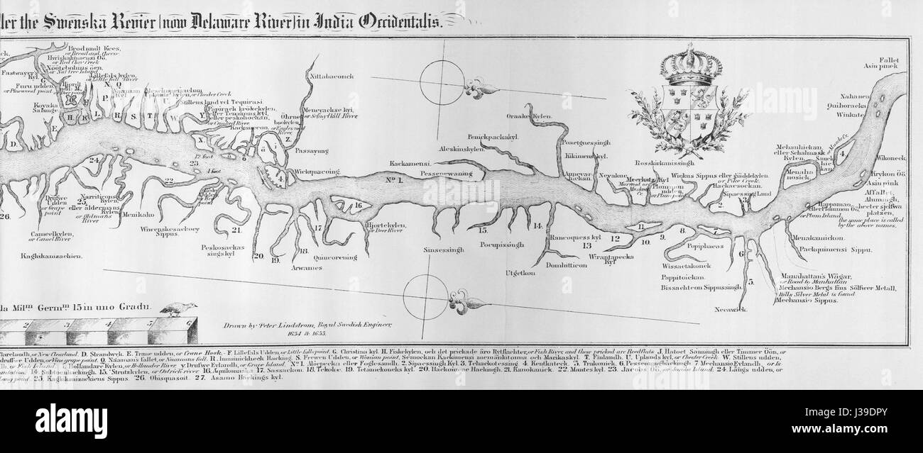 The 1655 chart of the Delaware River represents early cartographic ...