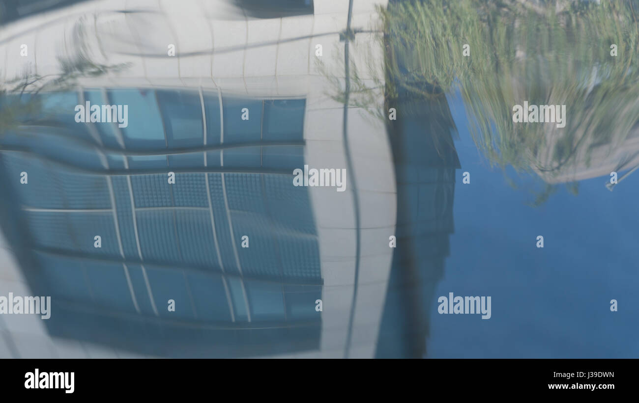 Swimming pool blue water reflecting the sun rippled details Stock Photo ...