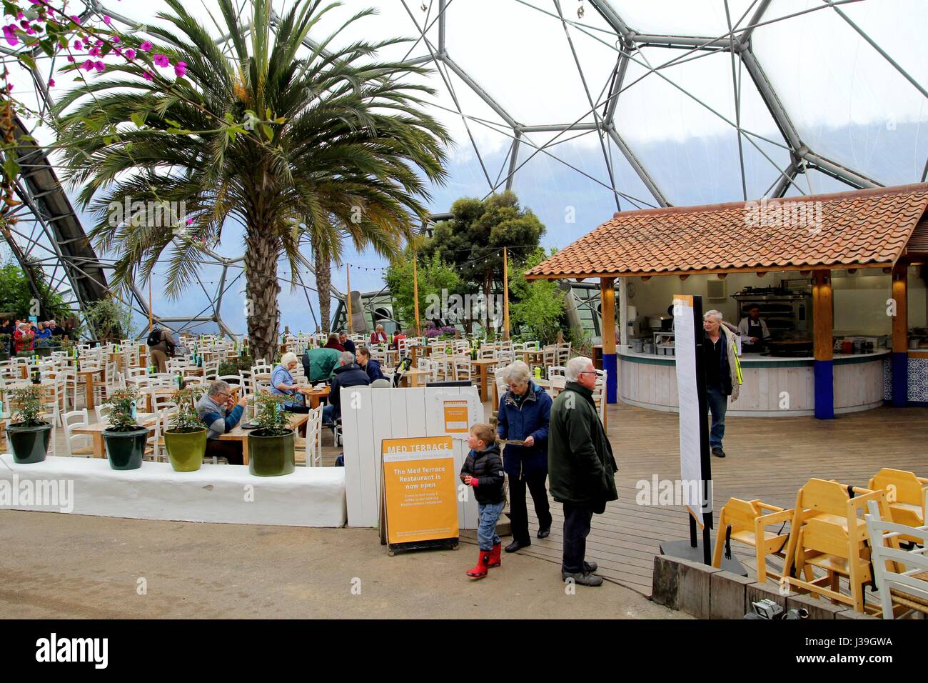 Bodelva, Cornwall, UK - April 4 2017: Interior of the Mediterranean ...