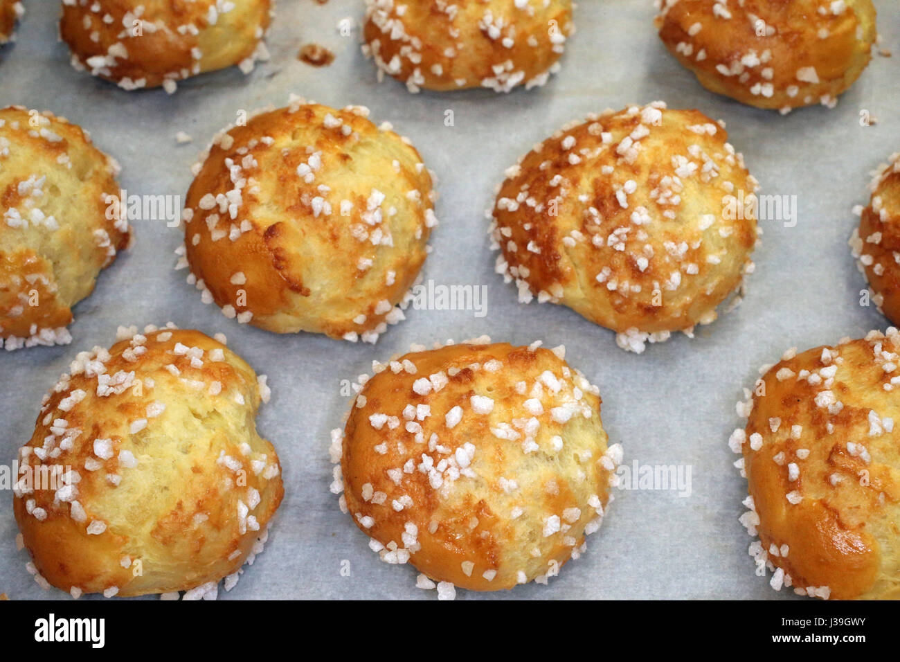 Bakery. choux pastry (chouquette Stock Photo - Alamy