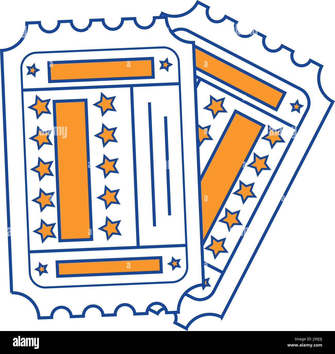 Double tickets entrances Stock Vector Image & Art - Alamy