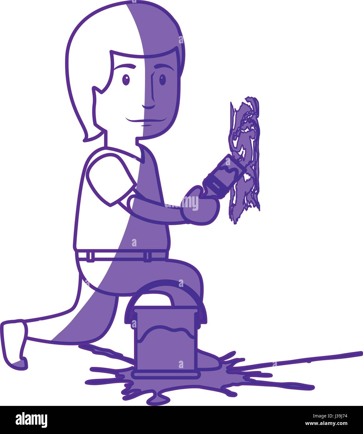 Worker man cartoon Stock Vector Image & Art - Alamy