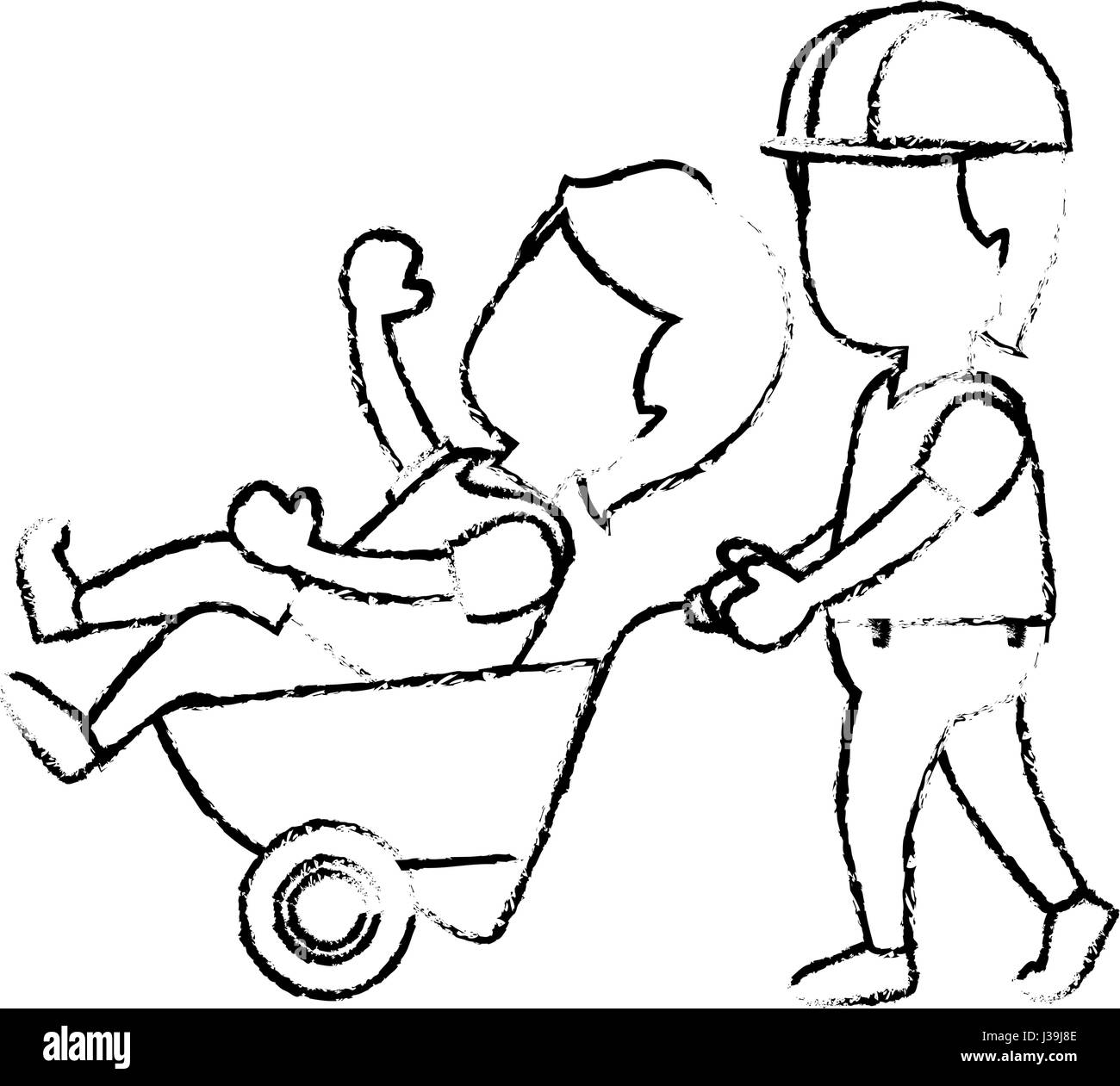 Funny people having fun Black and White Stock Photos & Images - Alamy