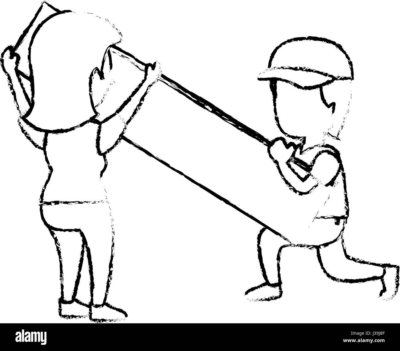 Workman woman man Black and White Stock Photos & Images - Alamy