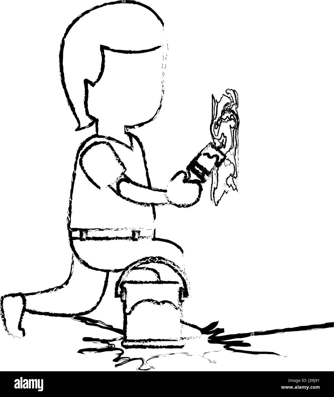 Worker man cartoon Stock Vector Image & Art - Alamy