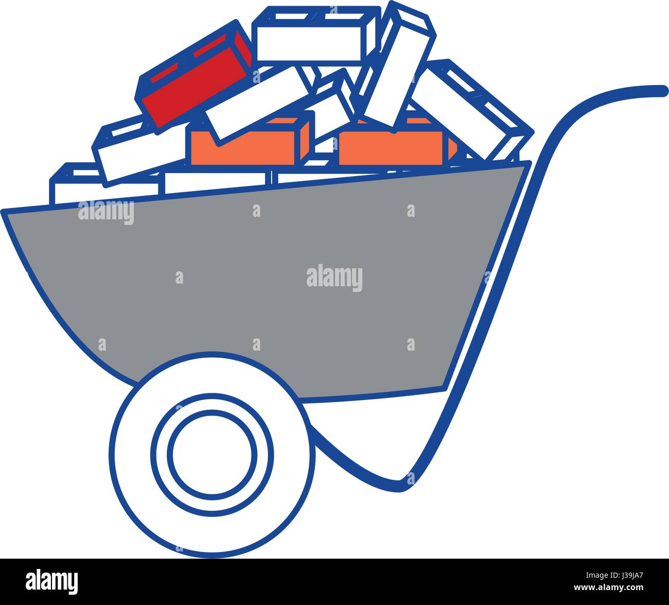 Construction Wheelbarrow Equipment Stock Vector Image Art Alamy