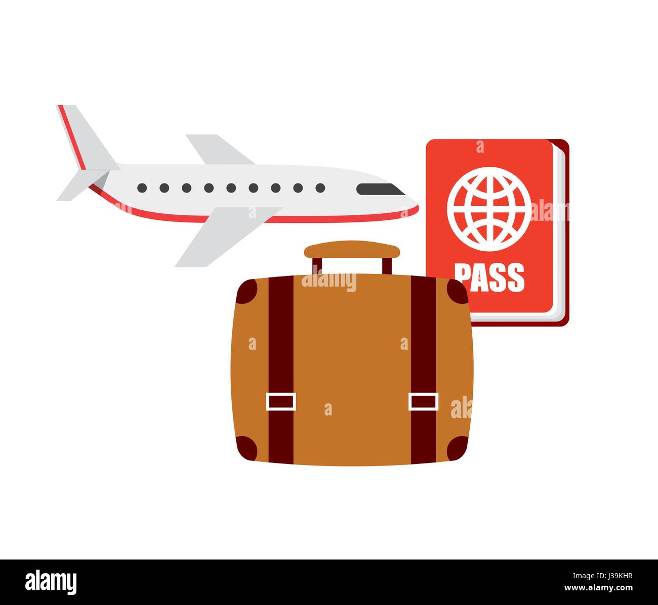 flight travel set icons Stock Vector Image & Art - Alamy