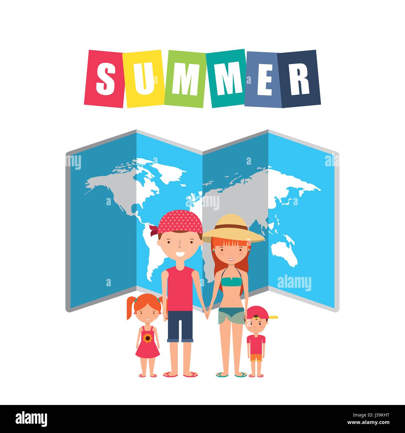 Summer time fun kids Stock Vector Images - Alamy