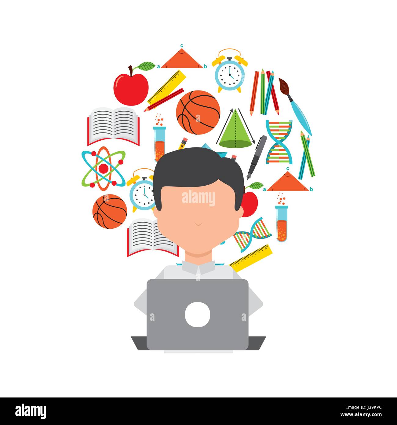 distance education elearning icon Stock Vector Image & Art - Alamy
