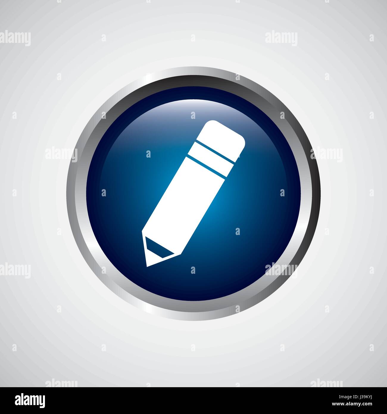pencil button school icon Stock Vector Image & Art - Alamy