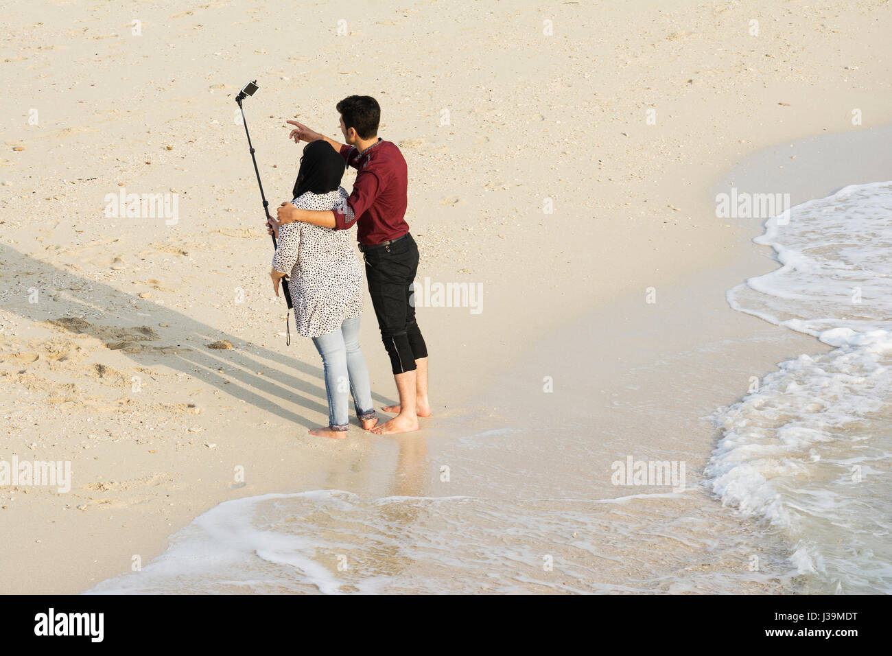 Self portrait on beach hi-res stock photography and images - Alamy