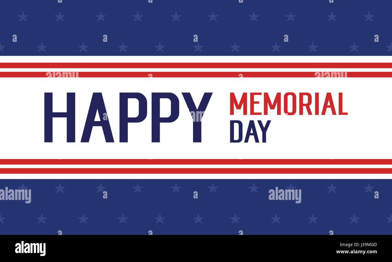 Happy Memorial Day with blue background Stock Vector Image & Art - Alamy