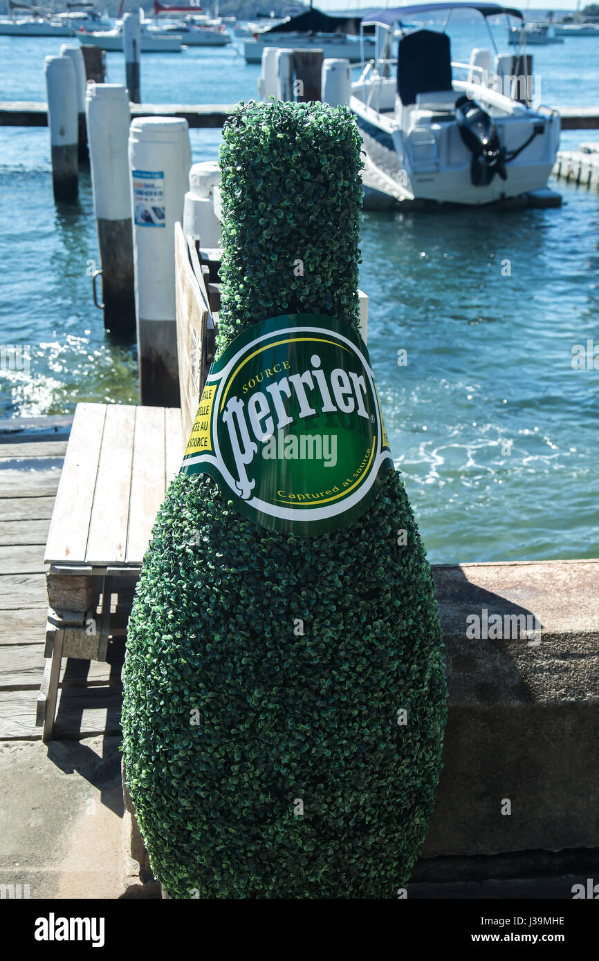 Giant perrier water bottles made of bush leaves at Elizabeth Bay ...