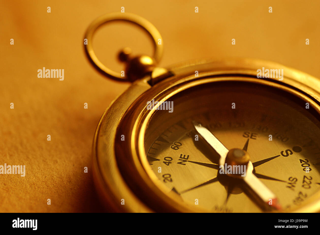 vintage brass compass Stock Photo - Alamy