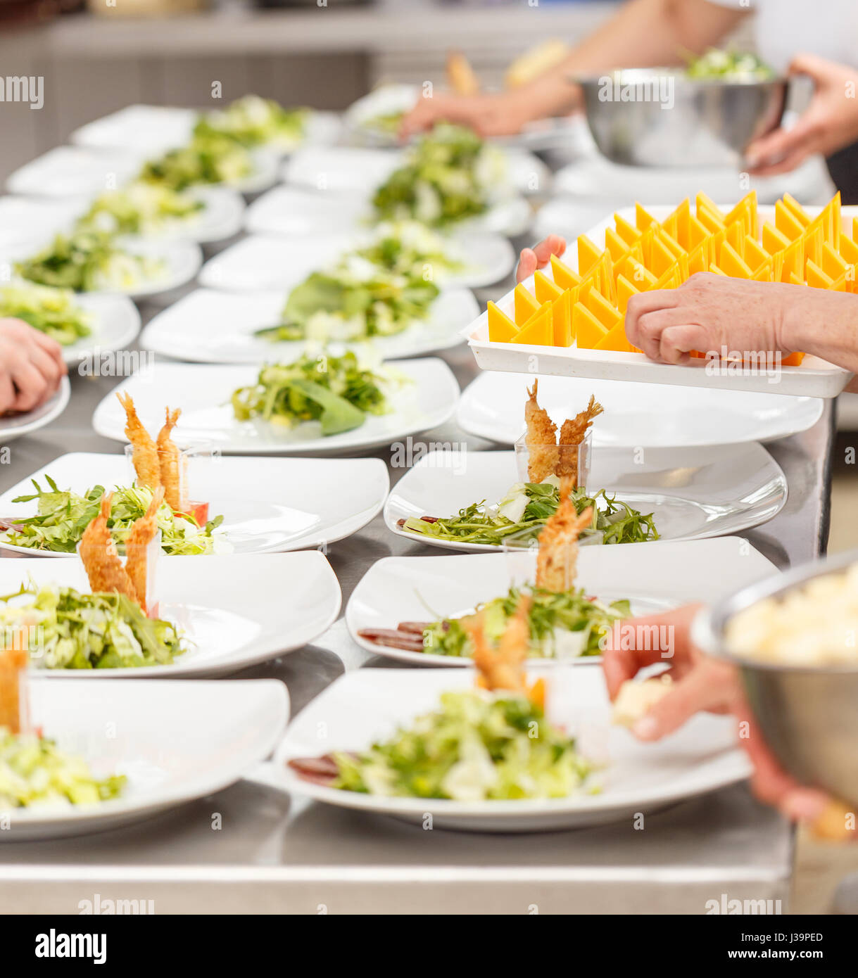 Food appetizers on restaurant table hi-res stock photography and images ...