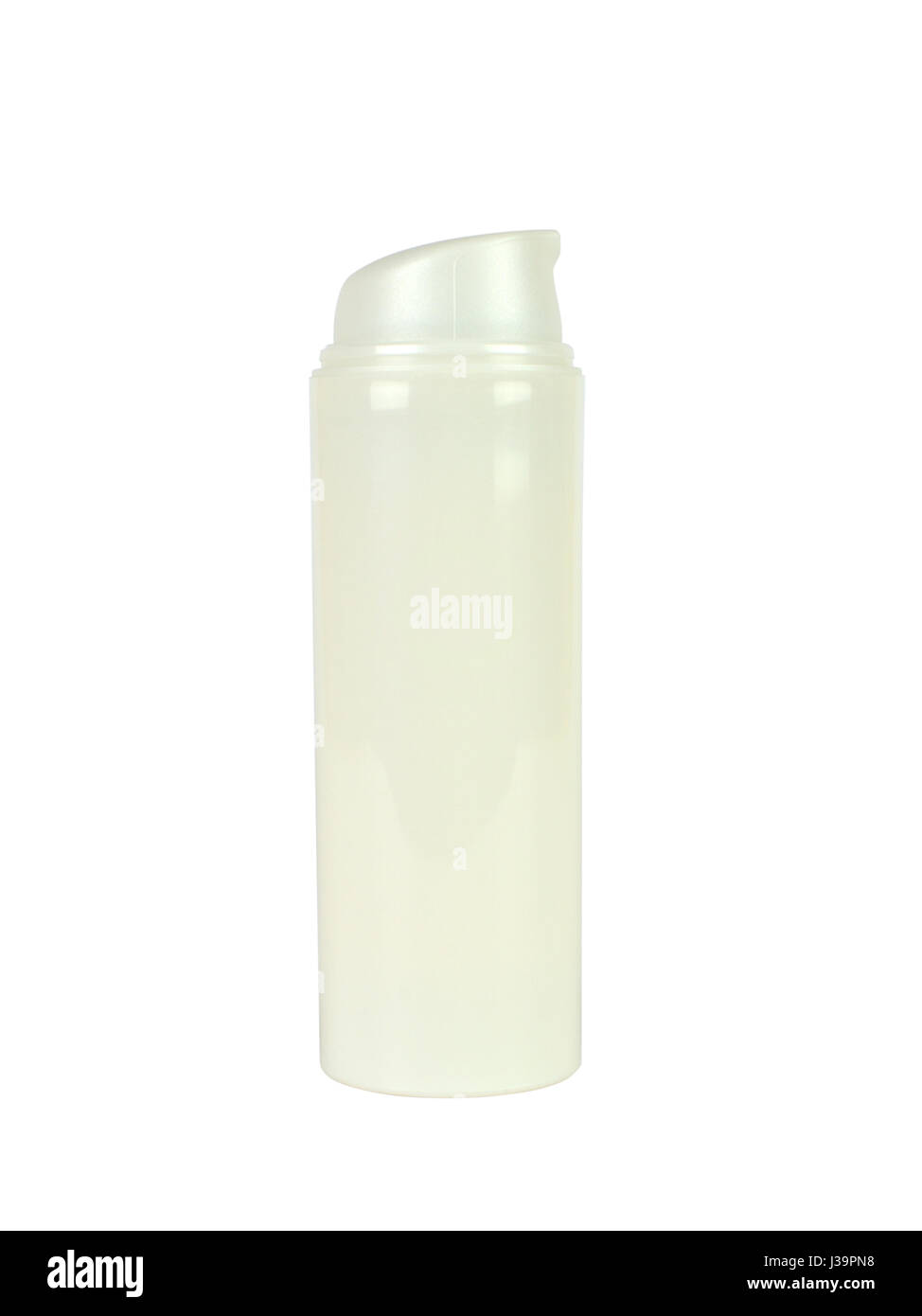 Plastic dispenser for a skin care lotion, with a pump on the top ...