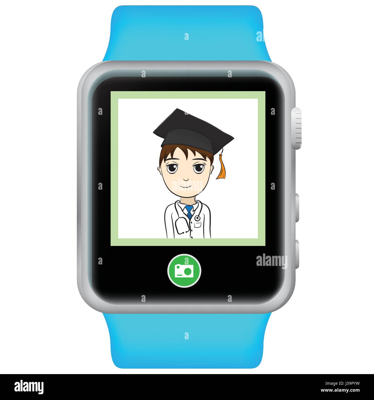 Smart Watch Vector Illustration with white background Stock Vector ...