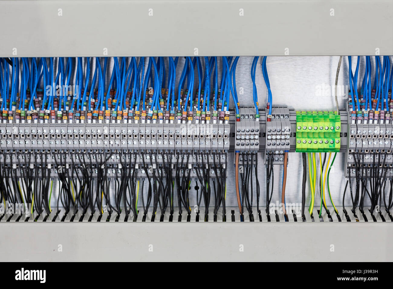 control panel, cable assemblies, close up Stock Photo - Alamy