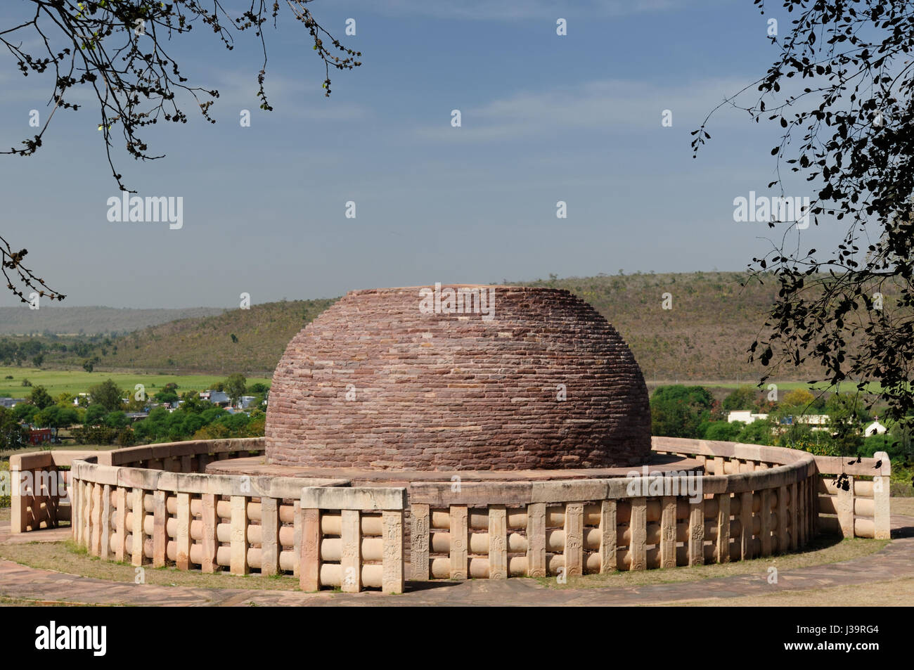 Ancient Stupa in Sanchi, Madhya Pradesh, India. Stupa nr 2, The oldest ...