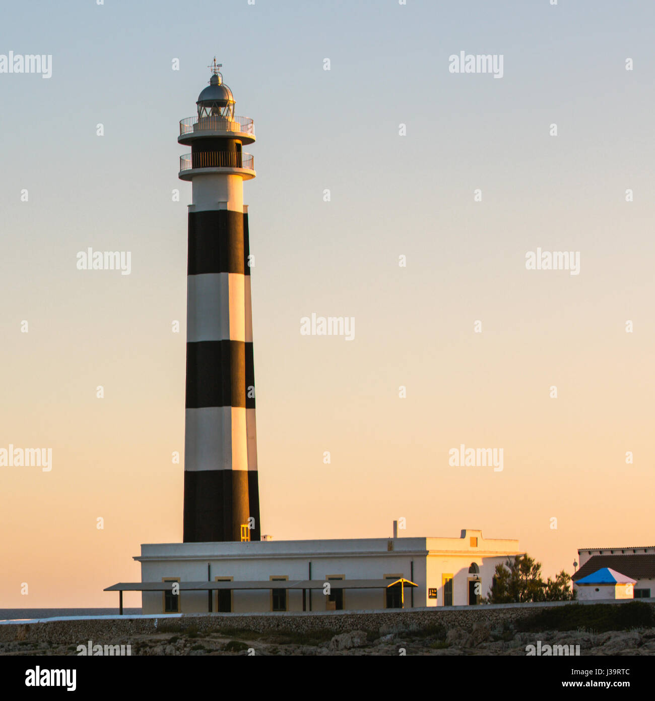 Cap d'Artrutx Lighthouse, Cala'n Bosch, Menorca, Balearics, Spain Stock ...