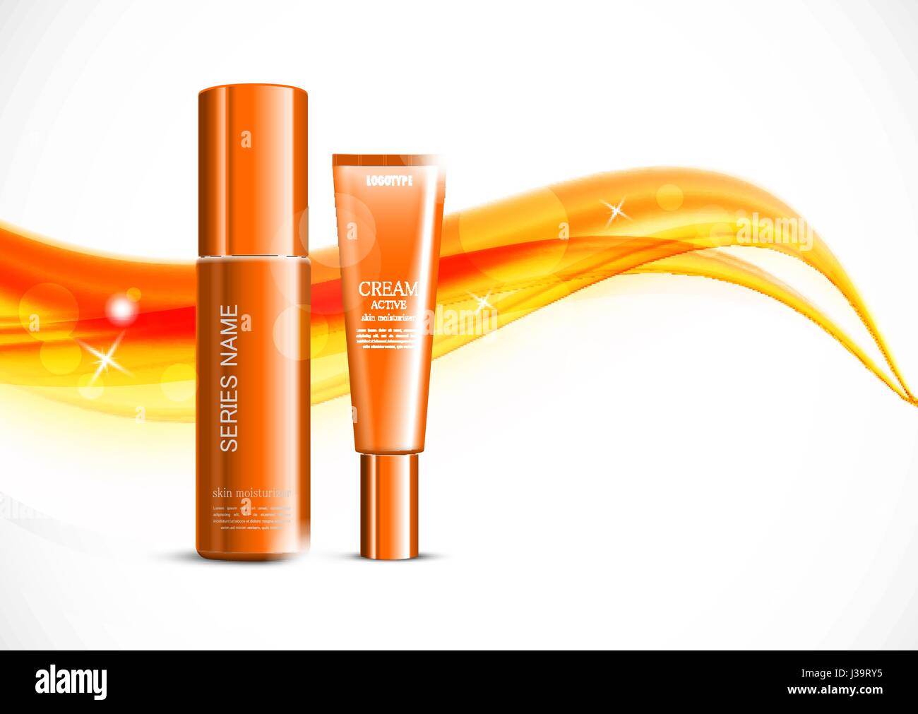 Summer beauty products Stock Vector Images - Alamy