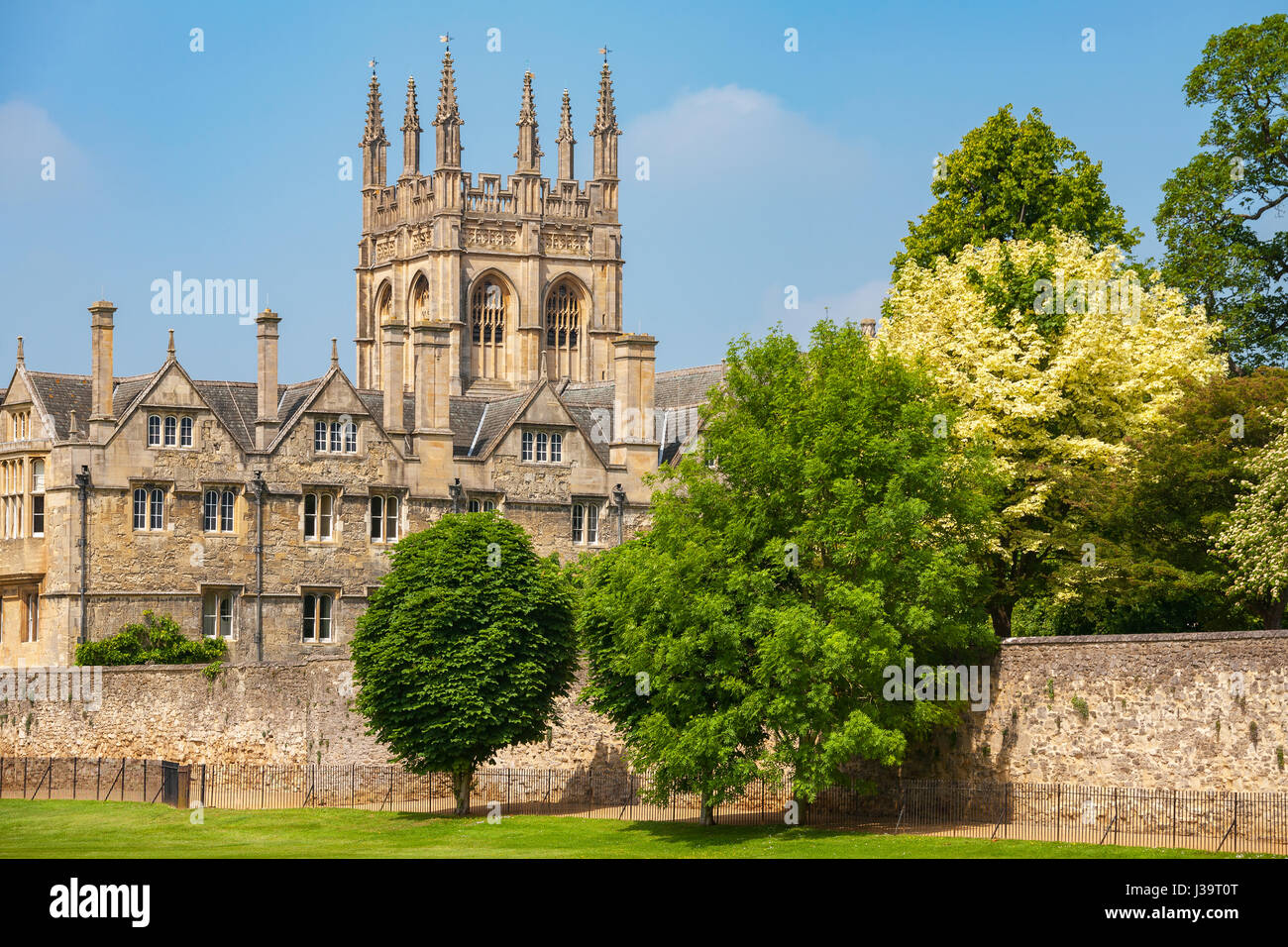 View of Merton College. Oxford University, Oxford, Oxfordshire, England ...