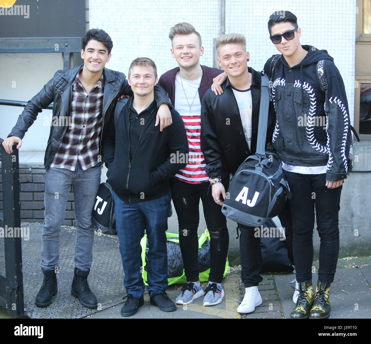 Five to Five outside ITV Studios Featuring: Five to Five Where: London ...