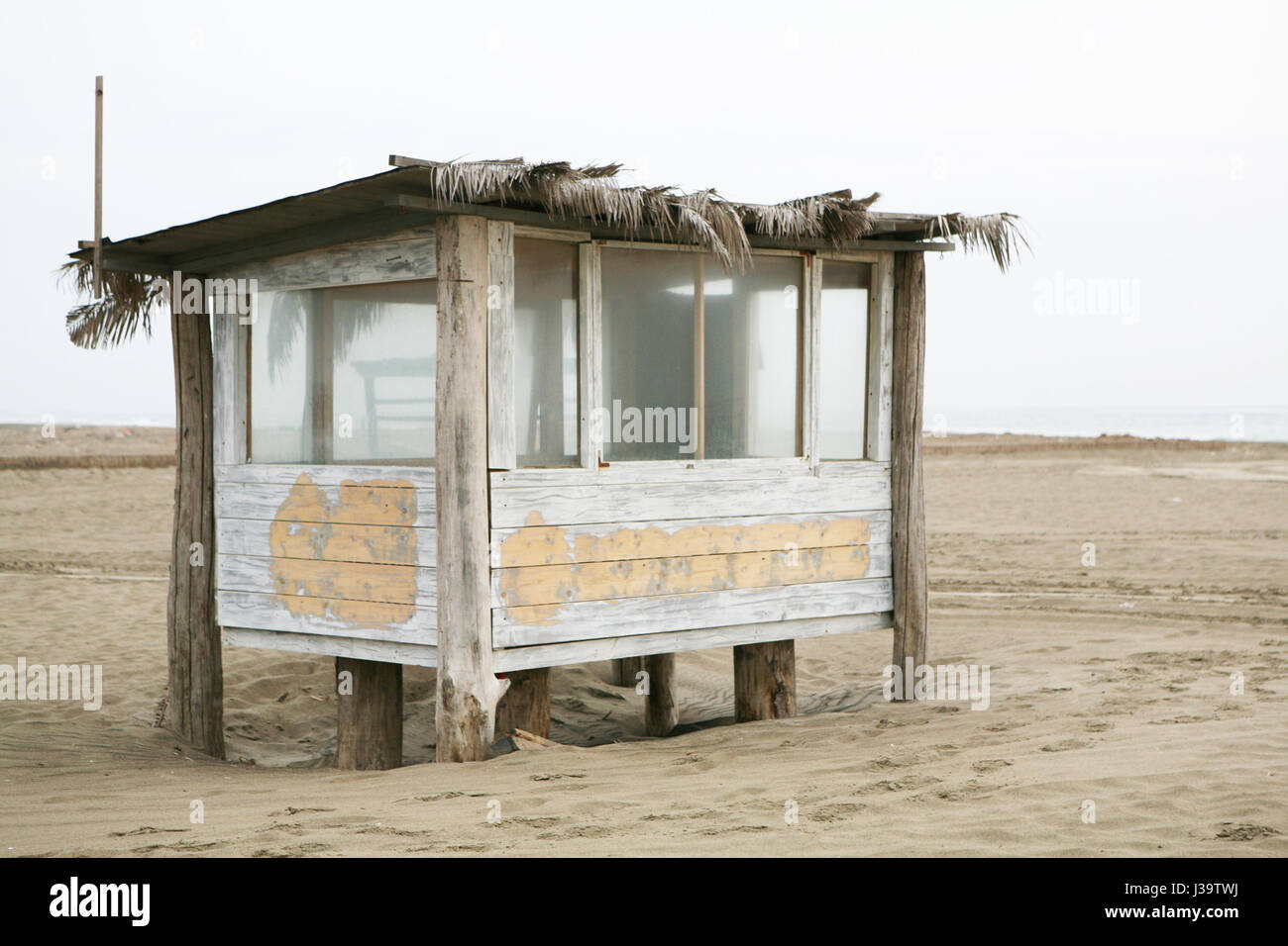 Hut on the beach Stock Photo - Alamy