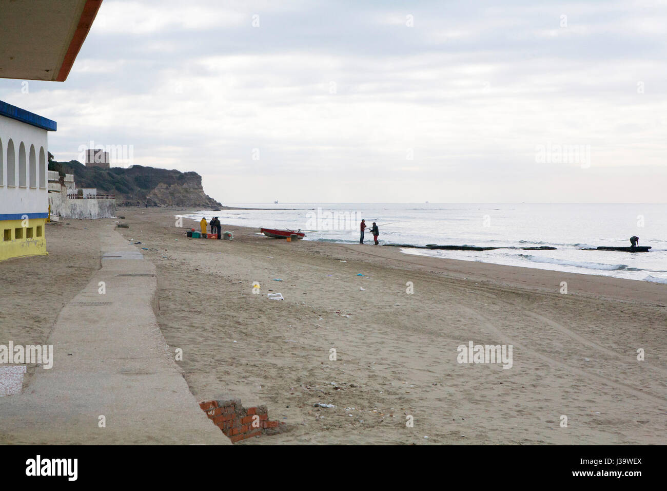 Fishermen on the beach of Lavinio, Italy Stock Photo - Alamy