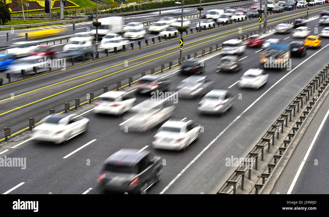 Controlled-access highway in Istanbul during rush hour Stock Photo - Alamy