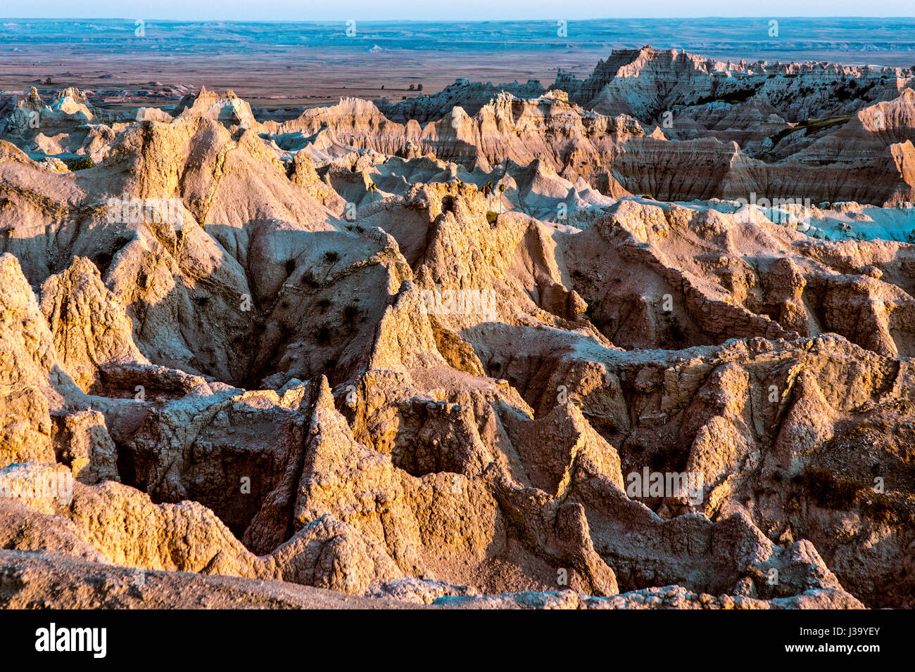 Sunset at the Badlands National Park in South Dakota Stock Photo - Alamy