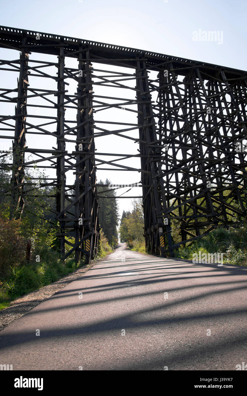 High strong old centenarian incumbent railway bridge constructed from ...