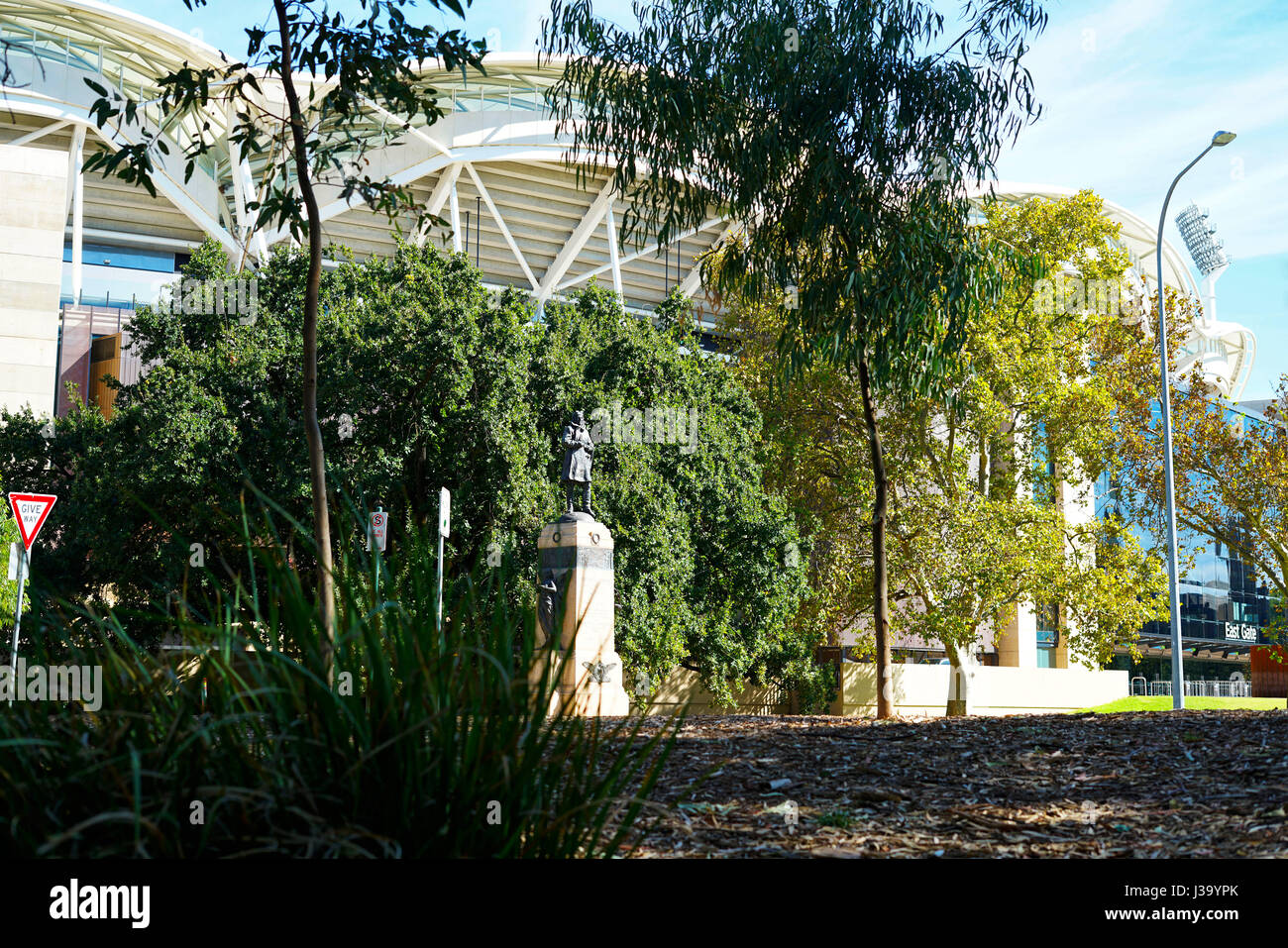 Close up of the Adelaide Oval Stadium, home of the South Australian ...