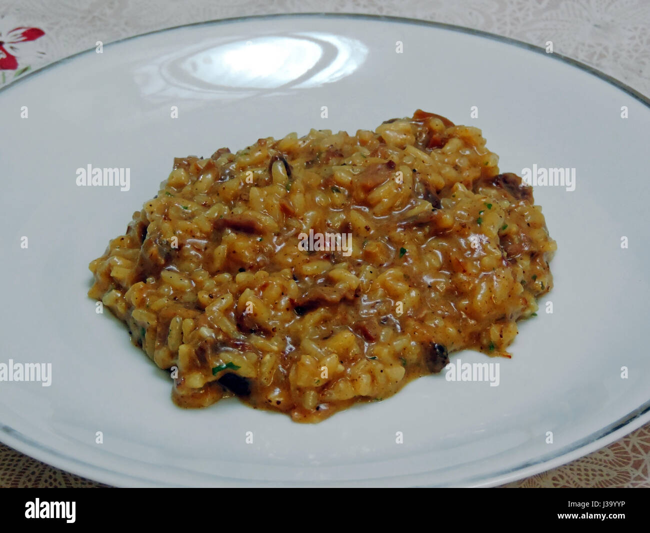 Beef rib risotto Stock Photo - Alamy