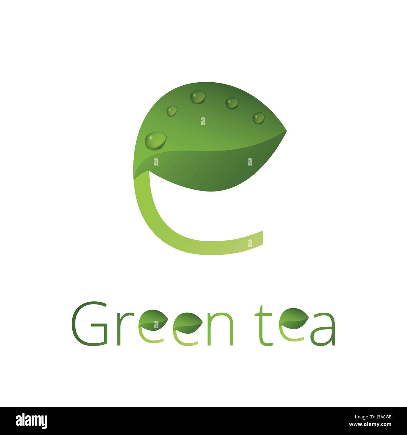 Green tea logo hi-res stock photography and images - Alamy